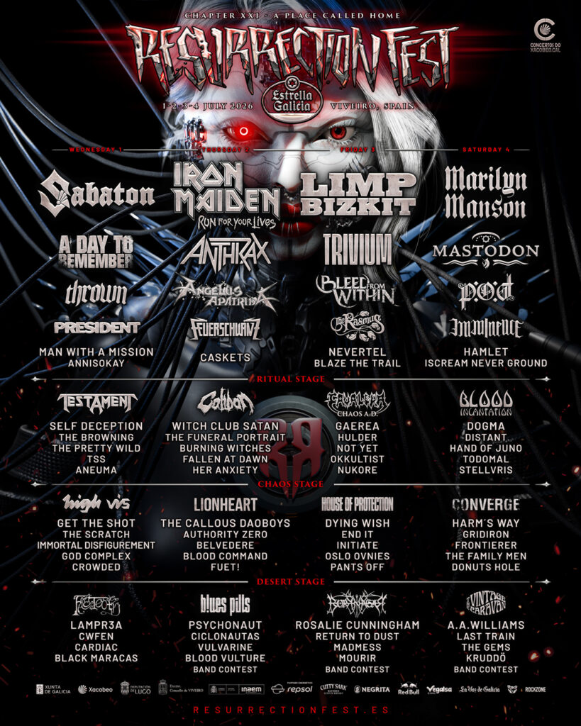 OFFICIAL DAILY LINEUP FOR RESURRECTION FEST EG 2026 Resurrection Fest OFFICIAL DAILY LINEUP FOR RESURRECTION FEST EG 2026 Resurrection Fest